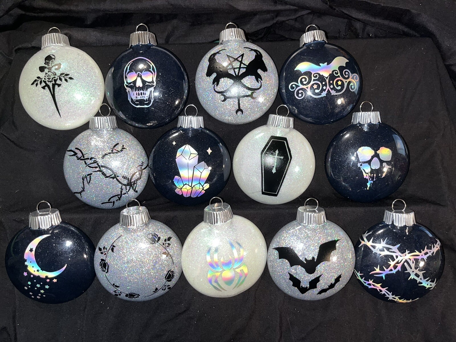 Goth Spooky Witch Inspired Halloween Christmas Ornaments set of 13 | eBay