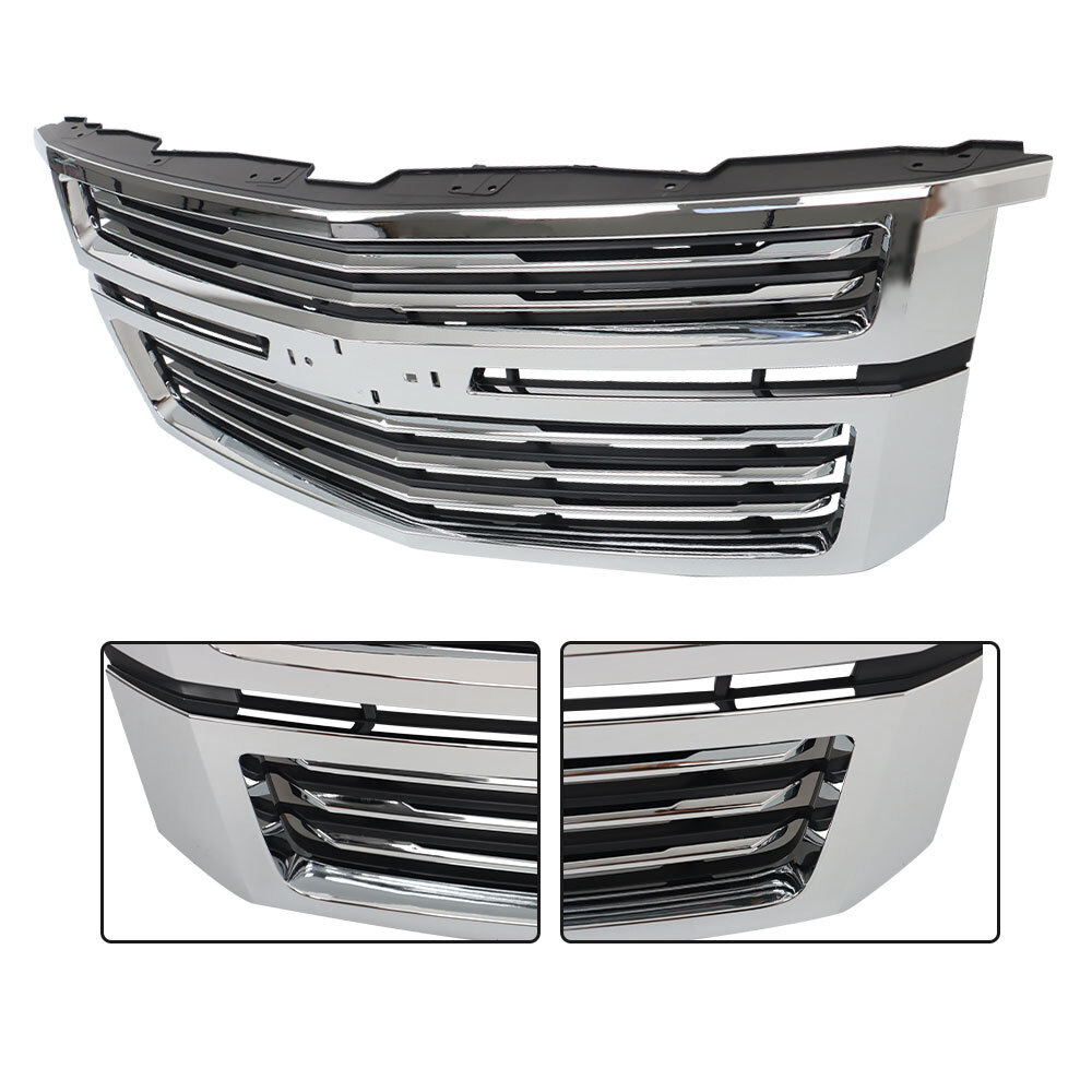 GM1200704 Front Upper Grille Chrome For Chevy Tahoe/Suburban LTZ 2015 ...
