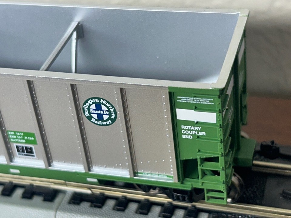 BNSF BURLINGTON NORTHERN BETHGON ROTARY COAL HOPPER 6pack HO SCALE GOLD ...