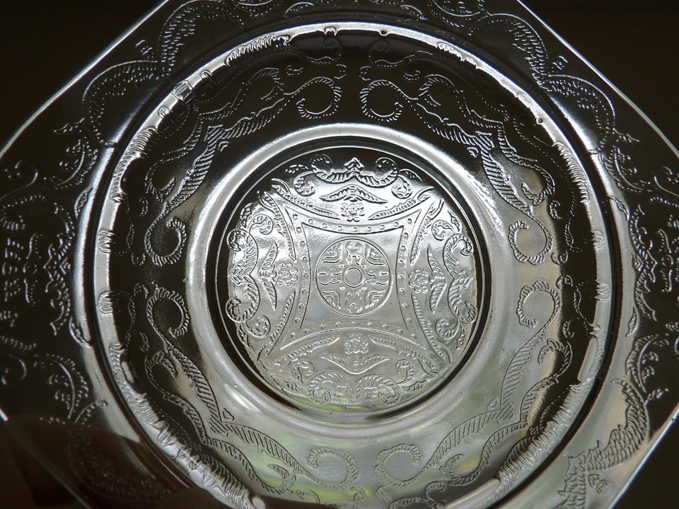 VTG Federal Clear Glass Madrid Pattern Butter/Cheese Dome Dish | eBay