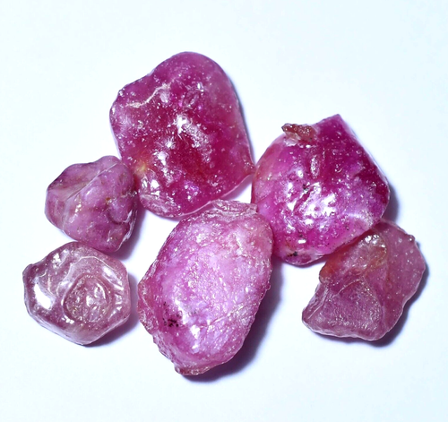 6 Pcs Natural Mogok Pink-Red Ruby 58.35 Ct Treated Facet Specimen Rough Lot | eBay