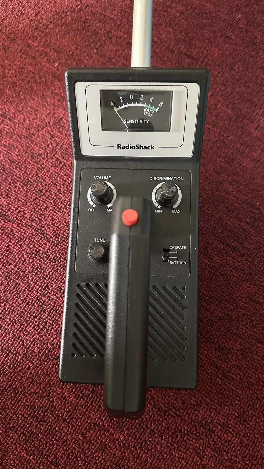 Radio Shack Metal Detector Black 63-3005 Extendible Shaft Tested Works ...