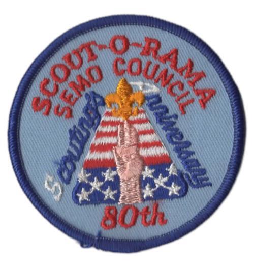 80th Scouting Anniversary Scout O Rama Semo Council BSA Patch BL Bdr ...