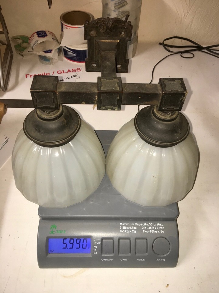 Antique Pullman Railroad Car Cast Brass Wall Sconce Light Fixture with ...