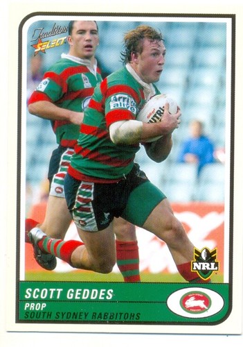 2005 Select NRL Tradition Common Card 101 Scott Geddes - South Sydney ...