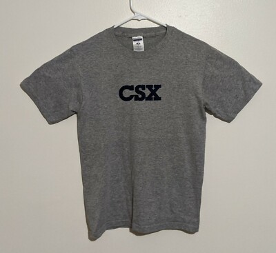 CSX Railroad Shirt Short Sleeve Gray Small | eBay