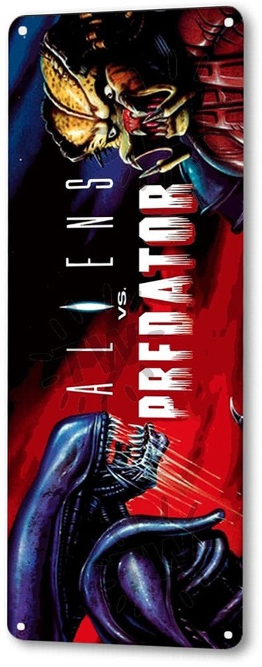 Alien vs Predator Classic Arcade Marquee Game Room Wall Art Decor Metal ...