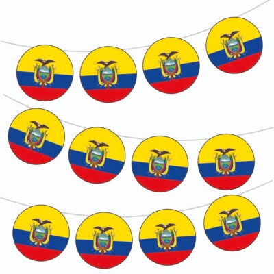 Ecuador Flag Bunting Party Decorations World Events 12pcs | eBay