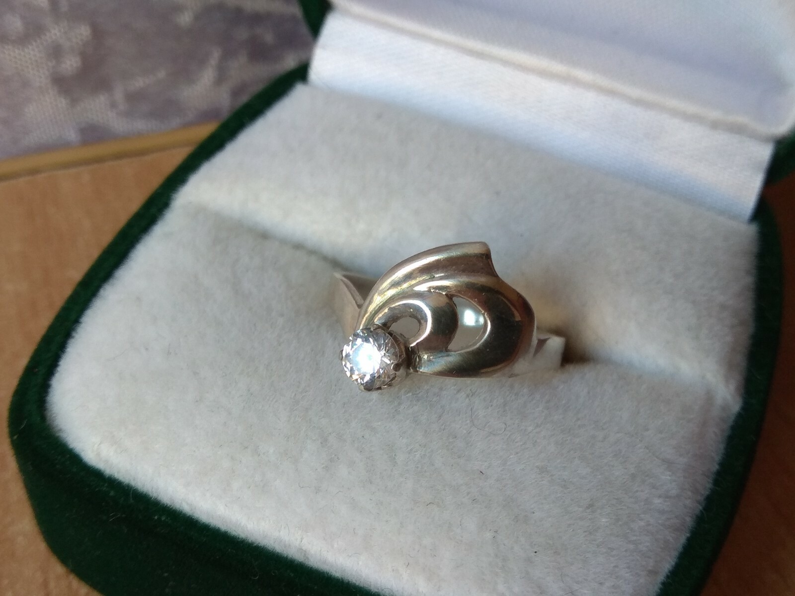 RARE Vintage old Elegant white stone RING SILVER 925 … - Gem