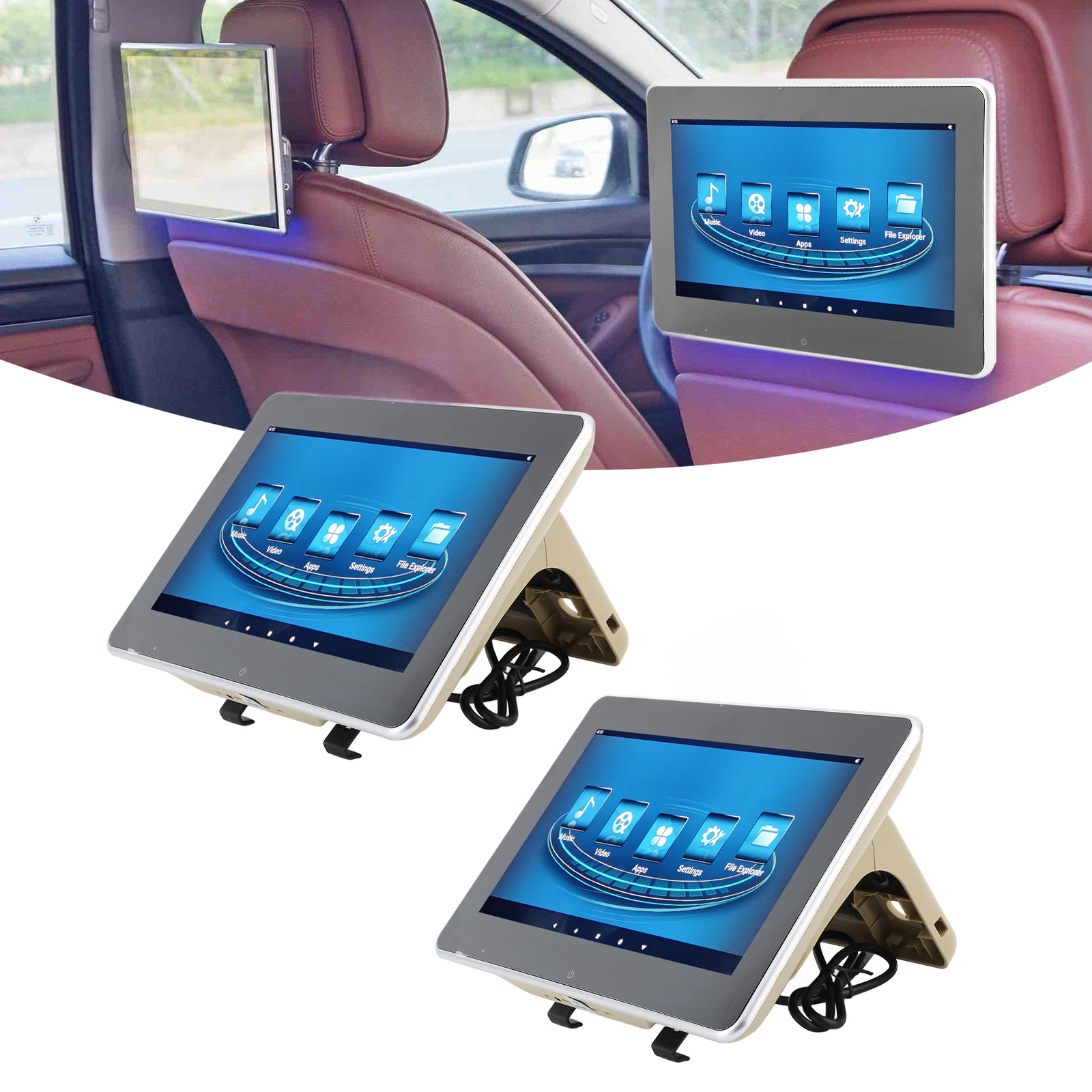 SLK 2 Pcs 11.6 Inch Screen Car Headrest Monitor Tablet For 11 Back | eBay