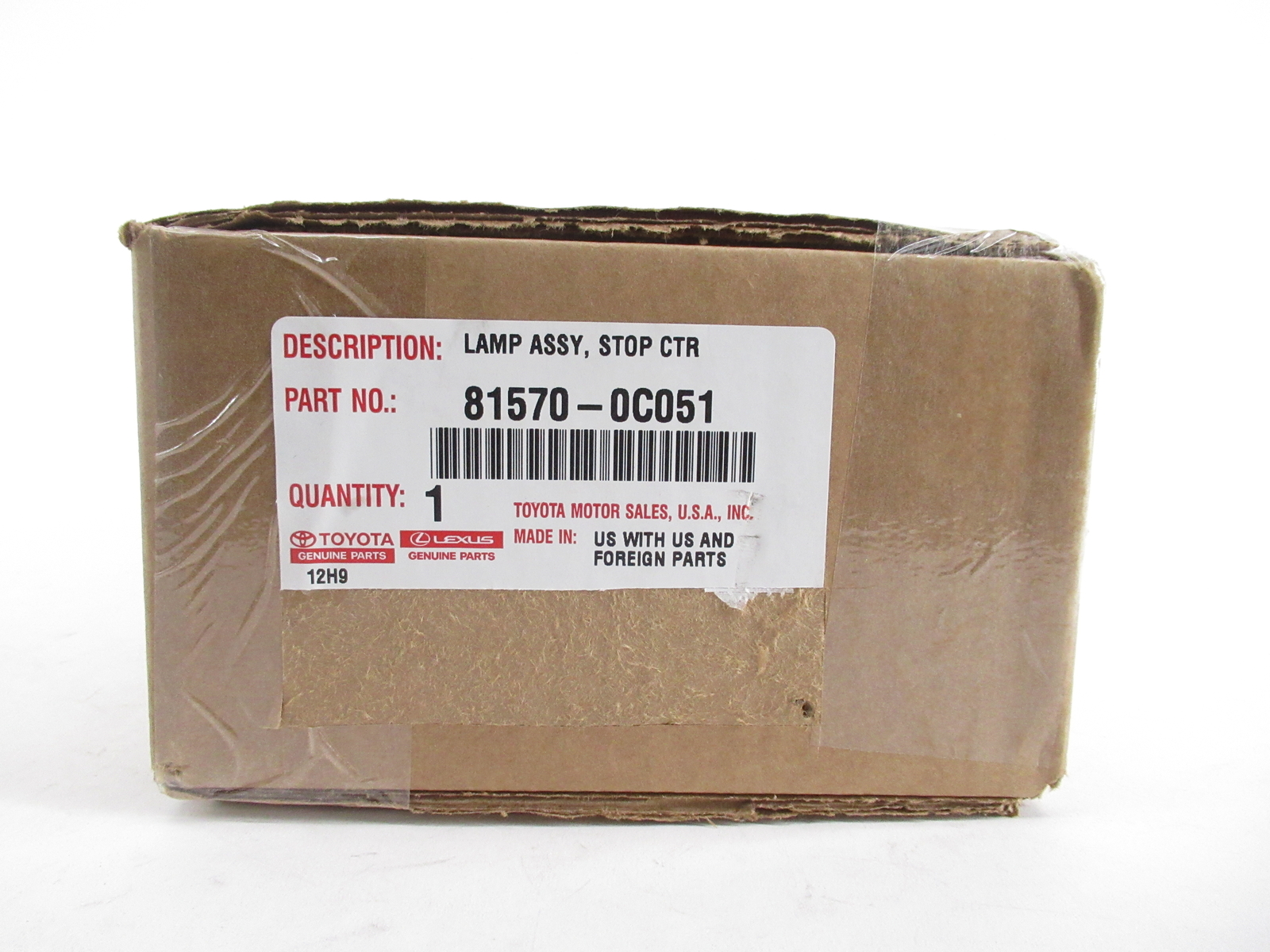 Genuine OEM Toyota 81570-0C051 High Mount Center Brake Lamp Light | eBay