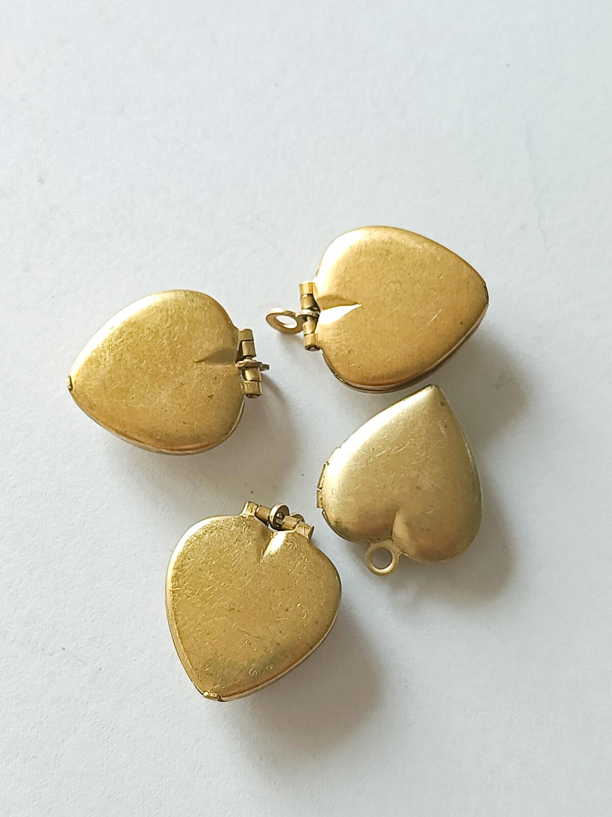 Lot of 4 70 vintage lockets with porcelain, tiny heart lockets , New ...