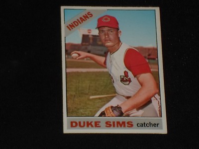 DUKE SIMS 1966 TOPPS SIGNED AUTOGRAPHED CARD #169 CLEVELAND INDIANS | eBay