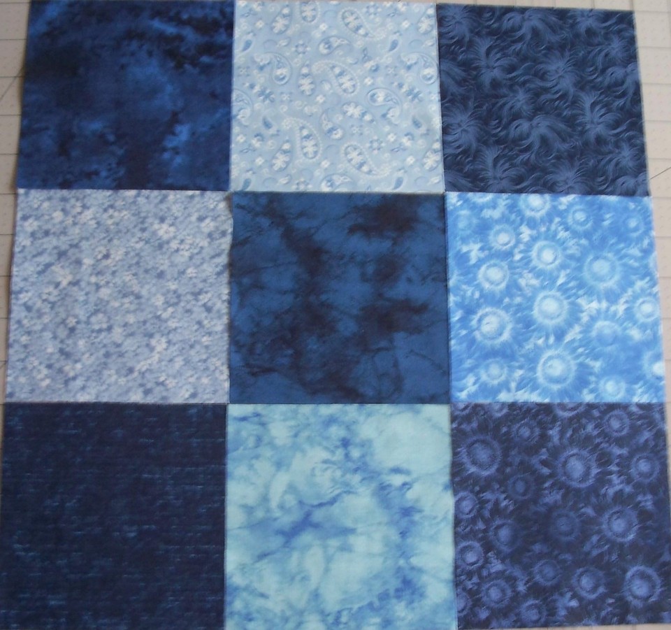 54 Blue Calico Fabric 5" Quilting Squares 100% Cotton Charm pack bundle ...