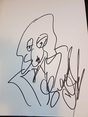 GEORGE CLINTON ORIGINAL SIGNED DRAWING PROOF! COA P FUNK ALL STARS RARE ...