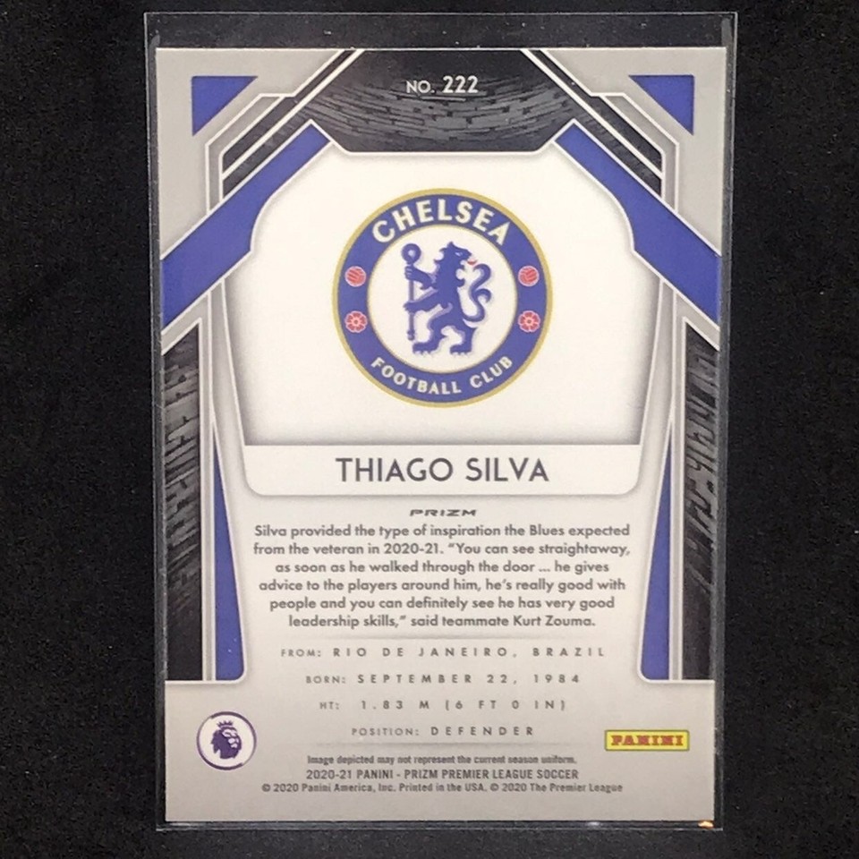 THIAGO SILVA 2020-21 Prizm EPL Soccer Red White Blue SP Chelsea FC #222 ...