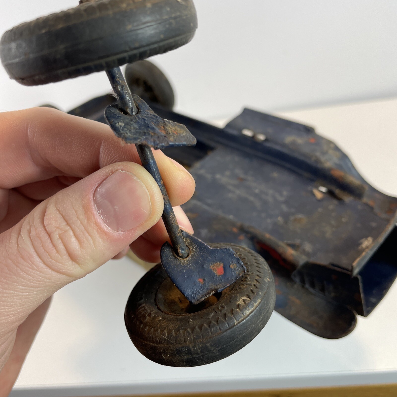 Vintage Metalcraft Pressed Steel Box Truck For Restoration W Goodrich ...