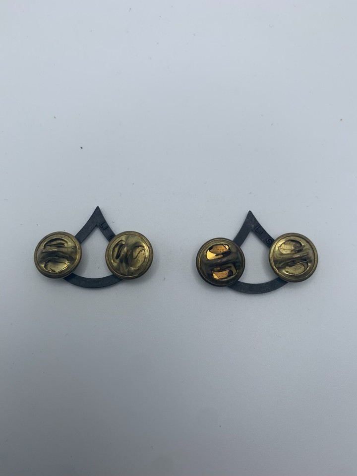 Pair Set US Army Private First Class E3 Black Subdued Metal Rank ...
