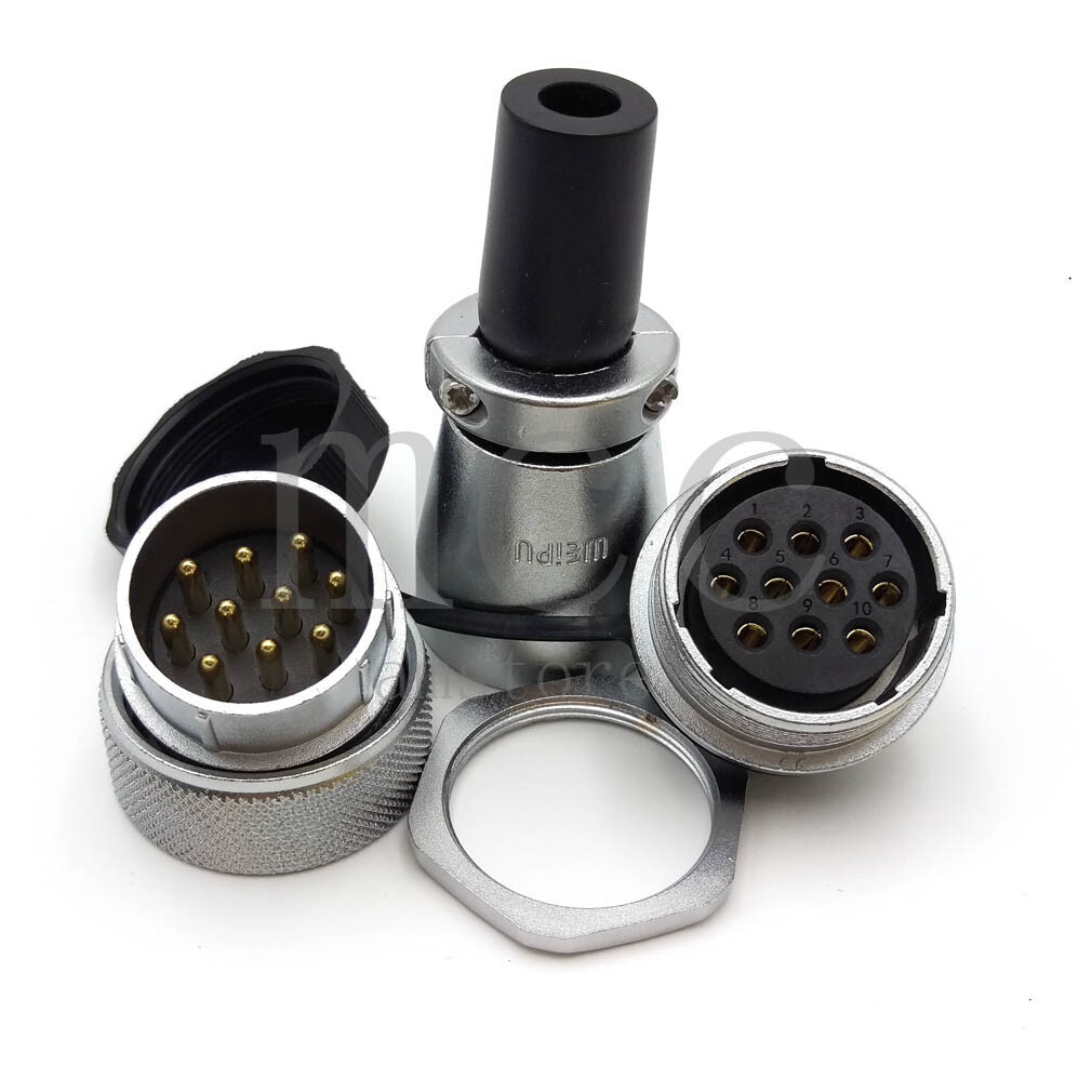 WS28 WEIPU 10pin Panel Mount Aviation Power Connector,LED Light Power ...