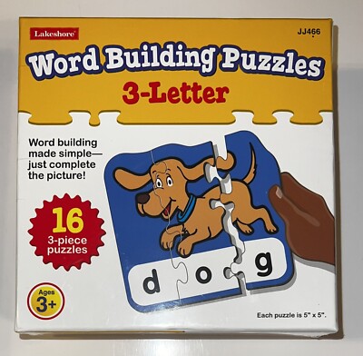 Lakeshore Learning 16 Word Building Puzzles Ages 3+ Item Number JJ466 ...