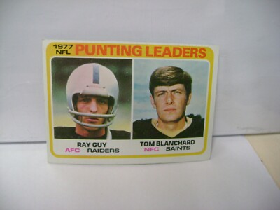 1978 TOPPS #336 1977 NFL PUNTING LEADERS RAY GUY TOM BLANCHARD VG 2.69 ...