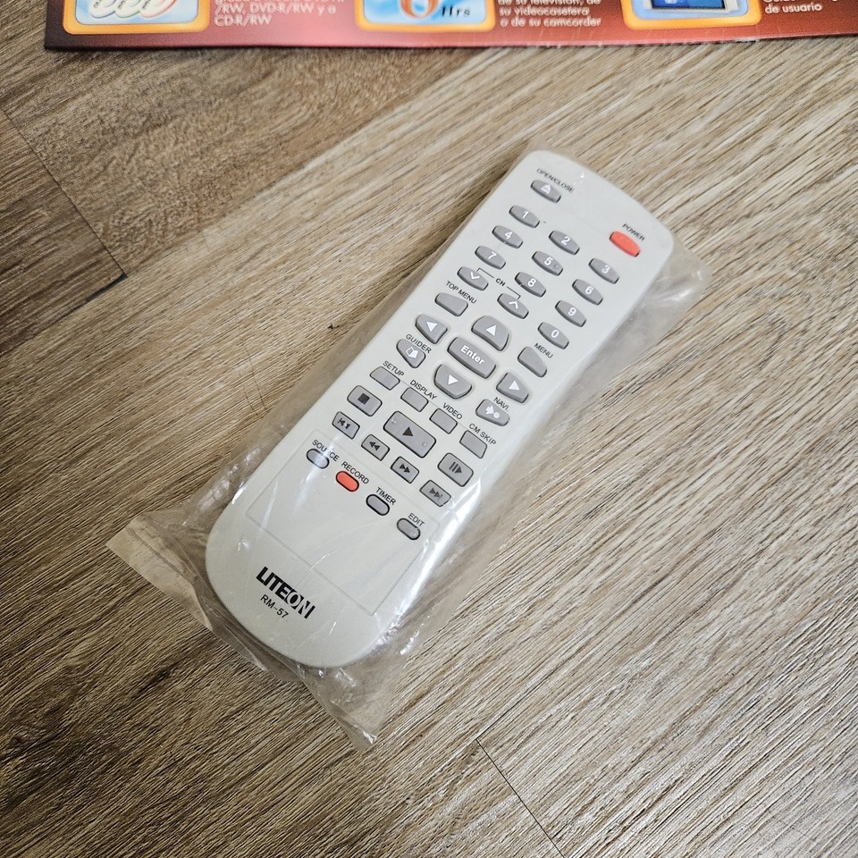 LiteOn Genuine OEM RM-57 DVD-Recorder Remote Control for LVW-5005X ...