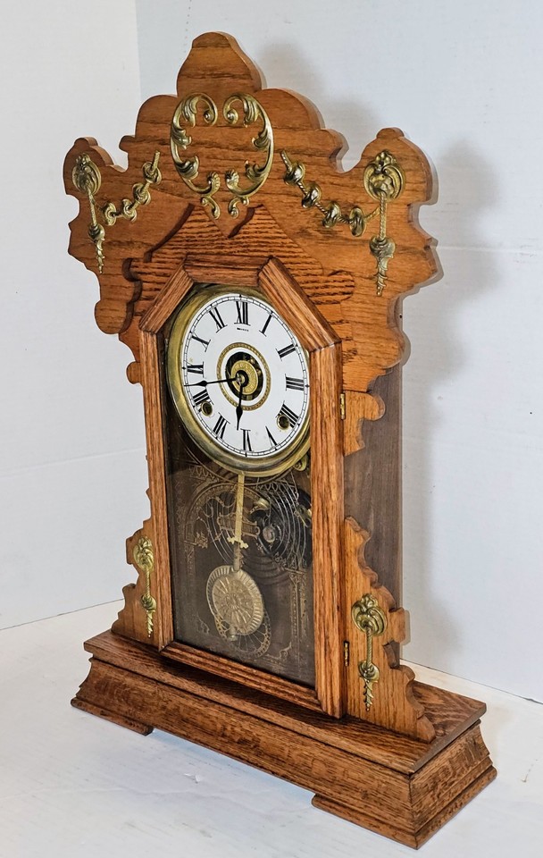 Antique Seth Thomas Gingerbread Parlor Clock, Working | eBay