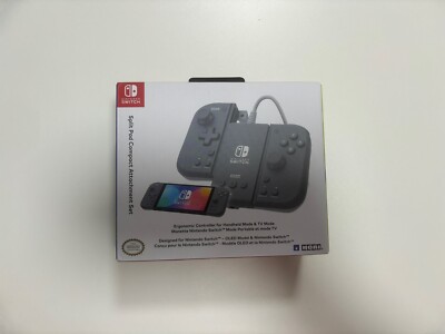 HORI Split Pad Compact Attachment Set: Slate Gray for Nintendo Switch ...