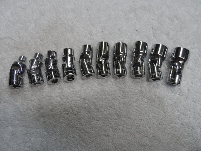 Craftsman 1/4" Drive Metric MM Swivel Flex Socket Set, 6pt - 10 pcs (5 ...