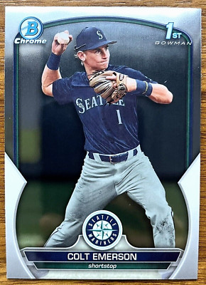Colt Emerson 2023 Bowman 1st Draft Chrome Parallel #BDC-42 Prospect ...