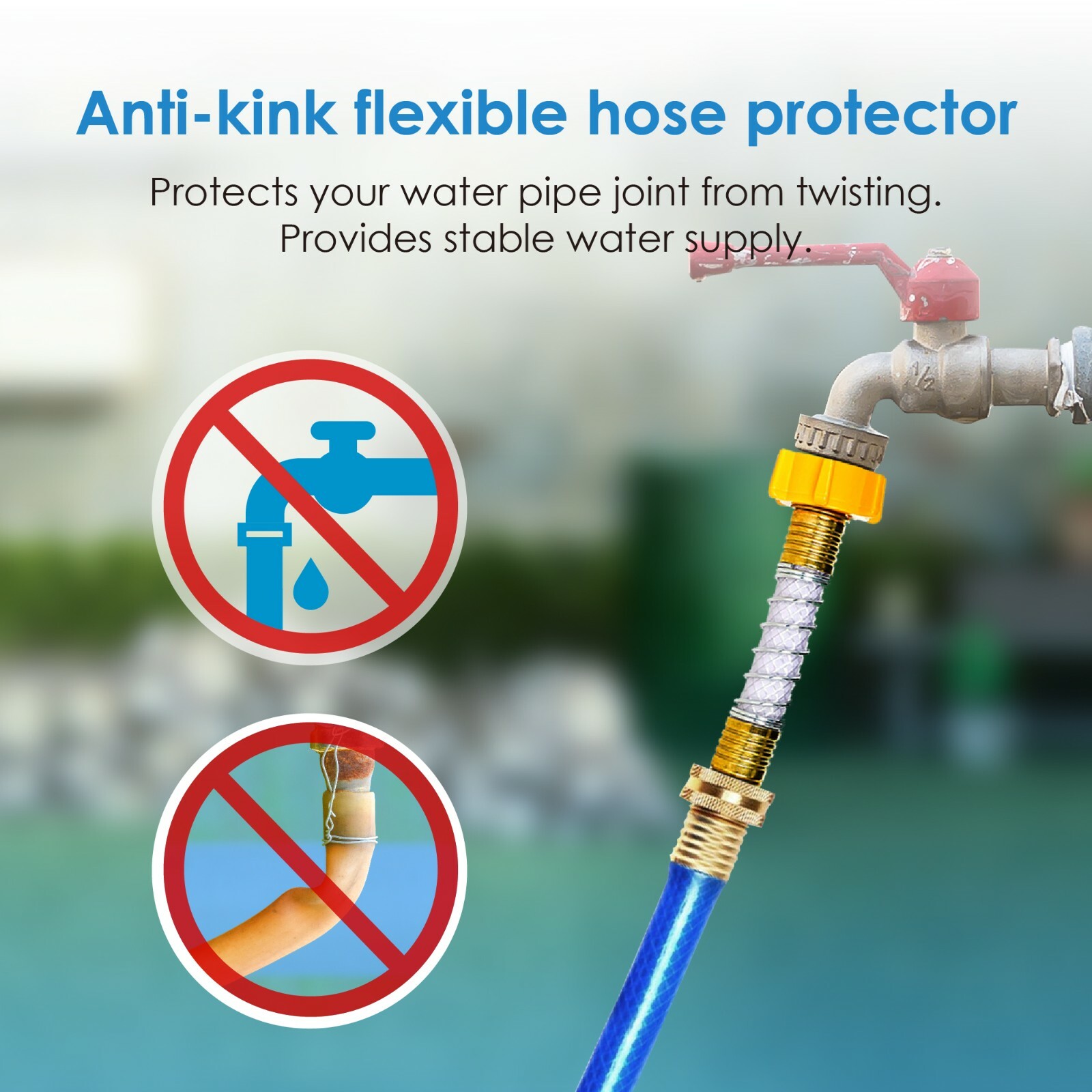 Waterdrop Hose Water Filter with Hose Protector,Reduces Chlorine, dor ...