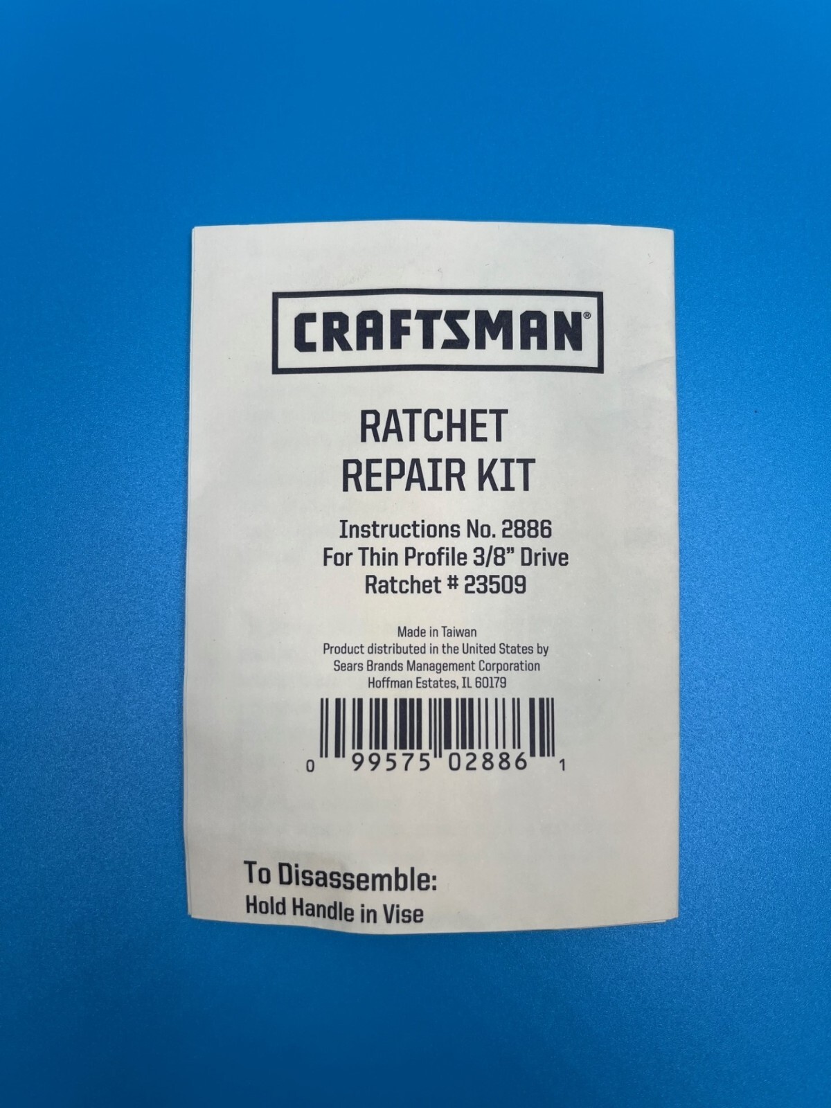 NEW CRAFTSMAN 2886 Ratchet Repair Kit for Thin Profile 3/8 Dr Ratchet ...