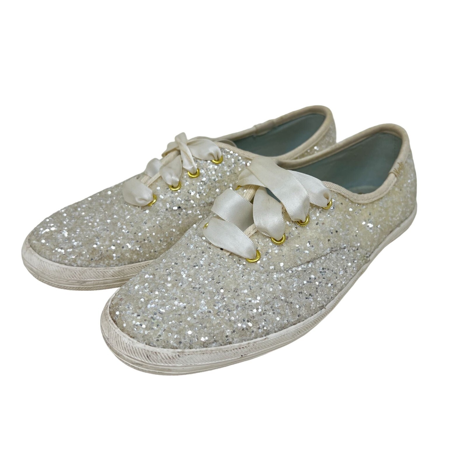Keds Glitter Sparkle Shoes Sneakers Womens Flats Beig… - Gem