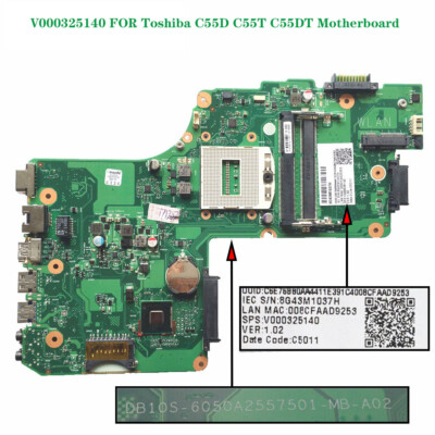V000325140 FOR Toshiba C55D C55T C55DT Intel Motherboard 6050A2557501 ...