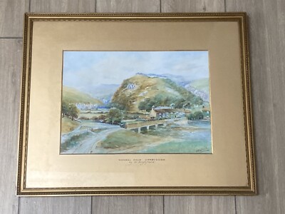 William Highfield- Watercolour on paper. Monsal Dale, Derbyshire ...