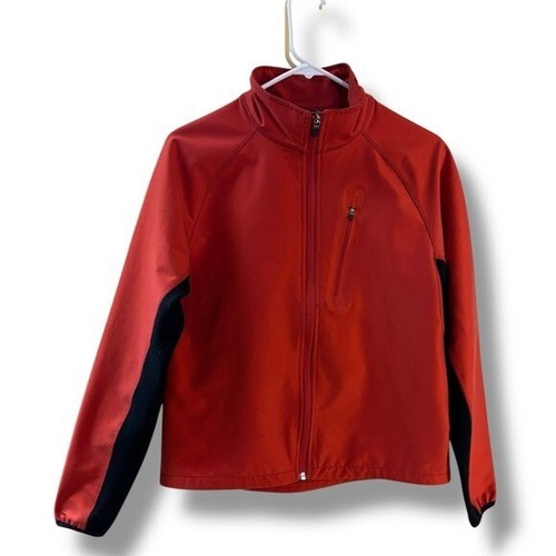 IBEX - Merino Wool Blend Softshell Full Zip Jacket - Size L - Red ...