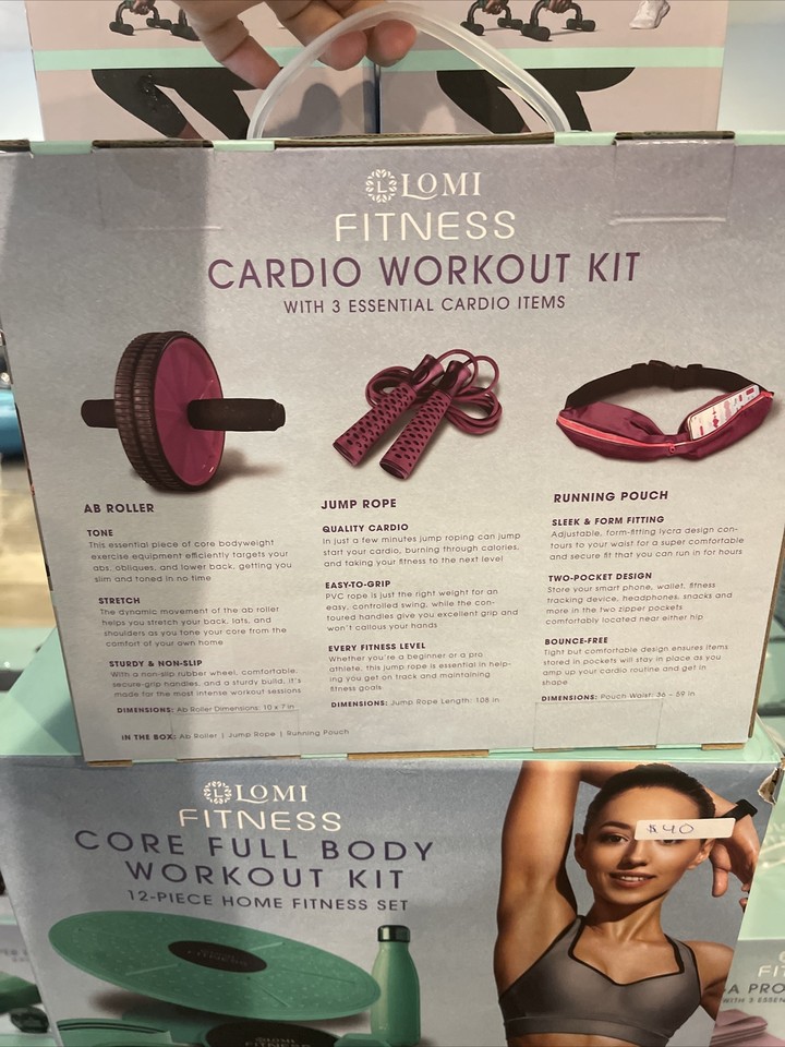 Lomi Fitness Cardio Workout Kit With 3 Essential Cardio Items, Ruby | eBay
