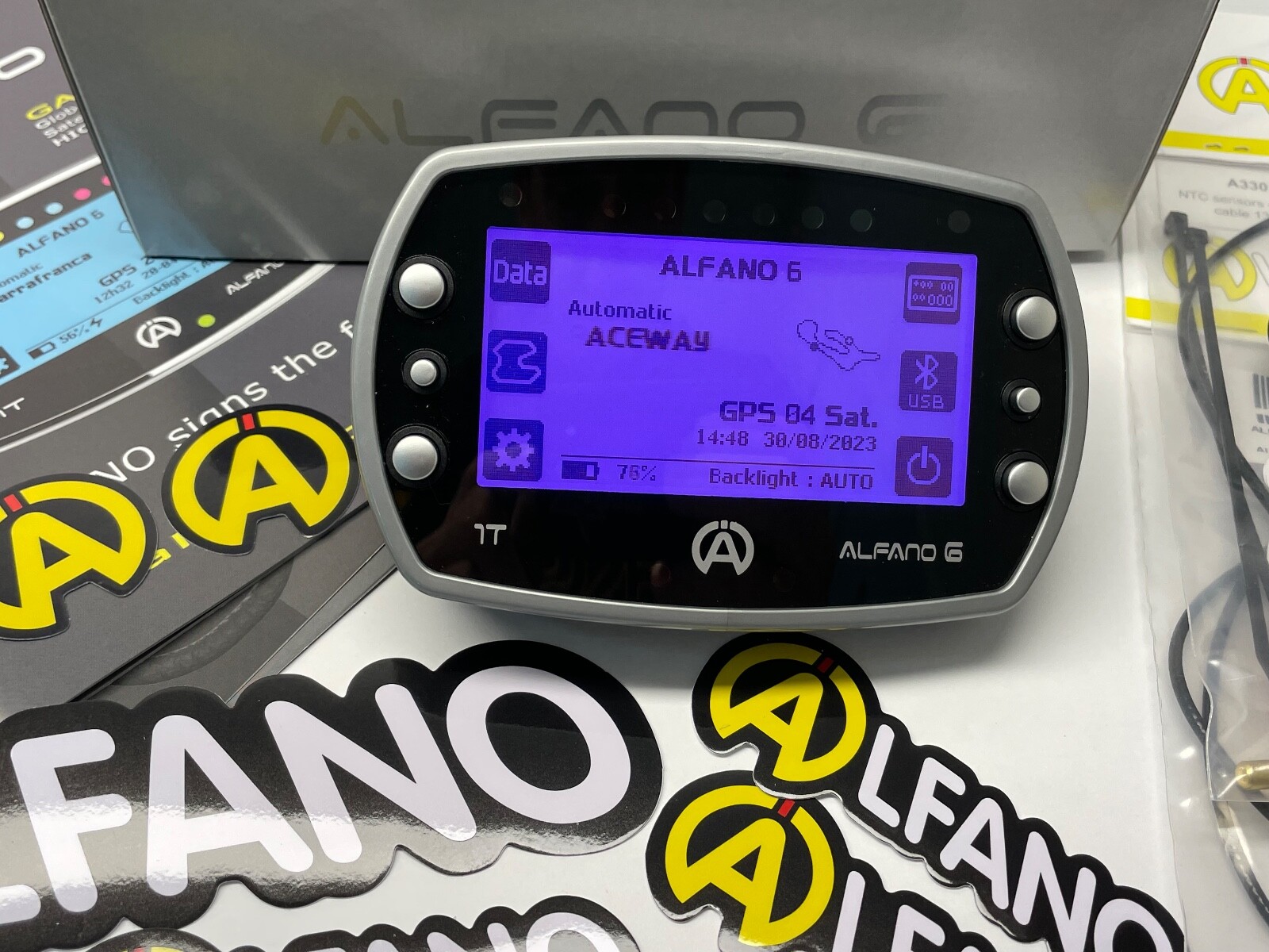 Alfano 6 1t GPS Kart Lap Timer / Data Logger - 1 Temp Input W/ RPM ...