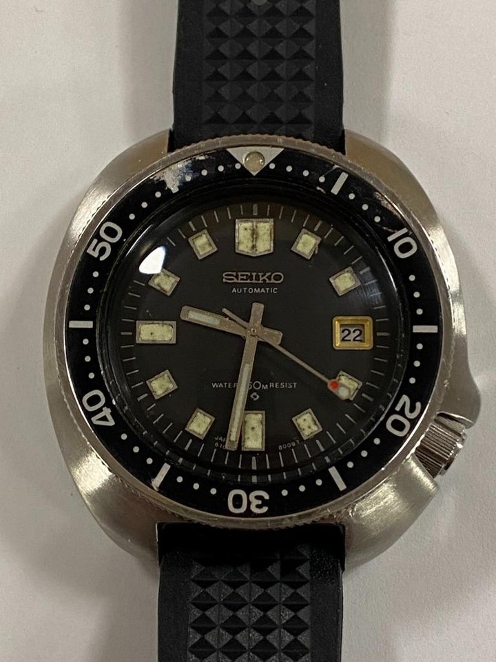 SEIKO 6105-8110 CAPTAIN WILLARD DATE BLACK DIAL 44mm AUTOMATIC WATCH ...