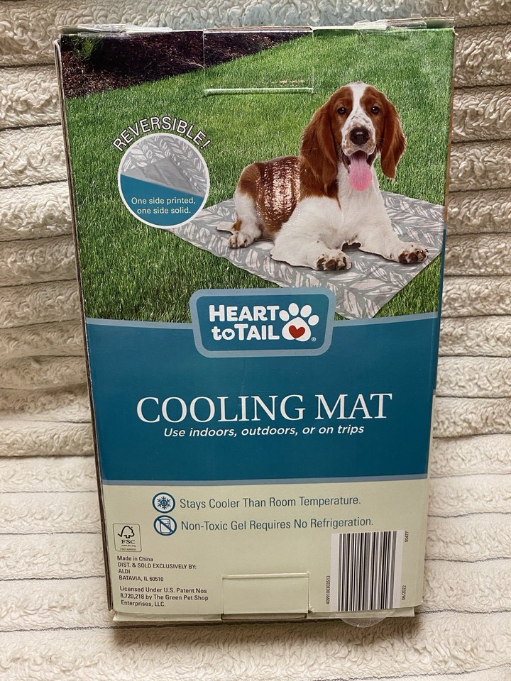 Heart to Tail Aldi Large Pet Cooling Mat Menopause Hot Flash Gel New ...