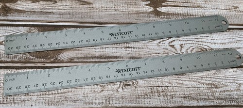 2 Westcott 12" Aluminum Ruler With Cork Backing | eBay