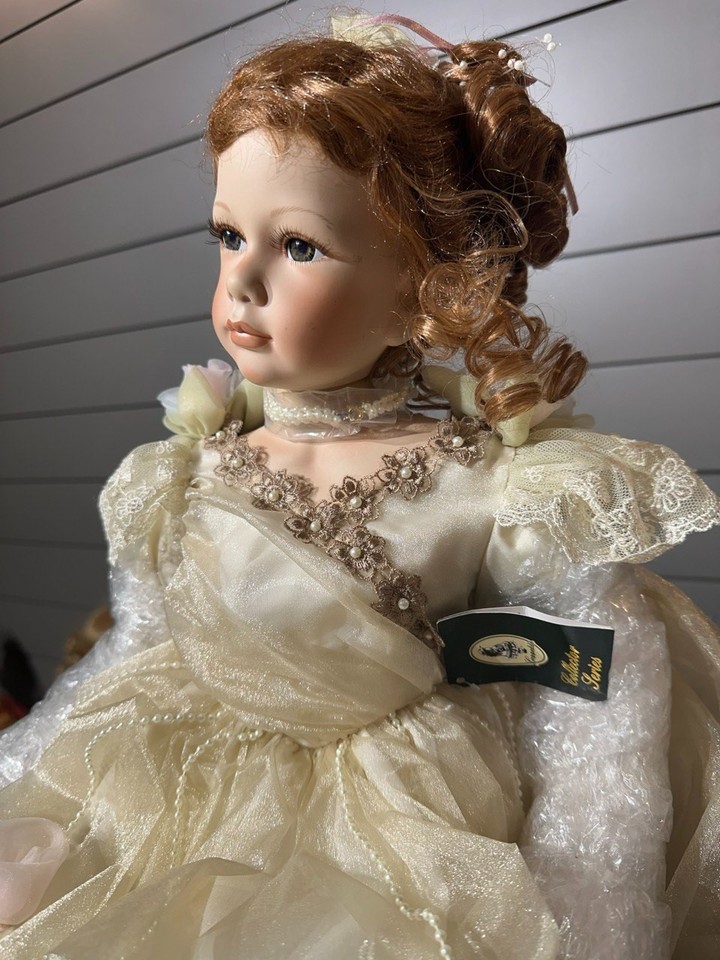 Porcelain Dolls Set Geppedo - Elizabeth and Shelly - 27'' and 11'' | eBay