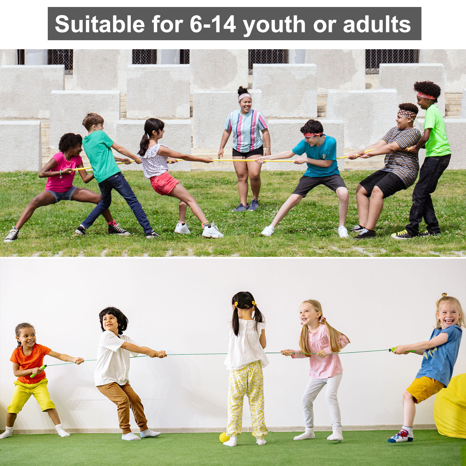 60’ Tug of War Rope for Adults Field Day Games Party Carnival Family ...