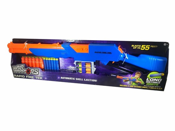 Buzz Bee Toys Air Warriors Rapid Fire TEK Blaster Dart Gun Rifle Lever ...