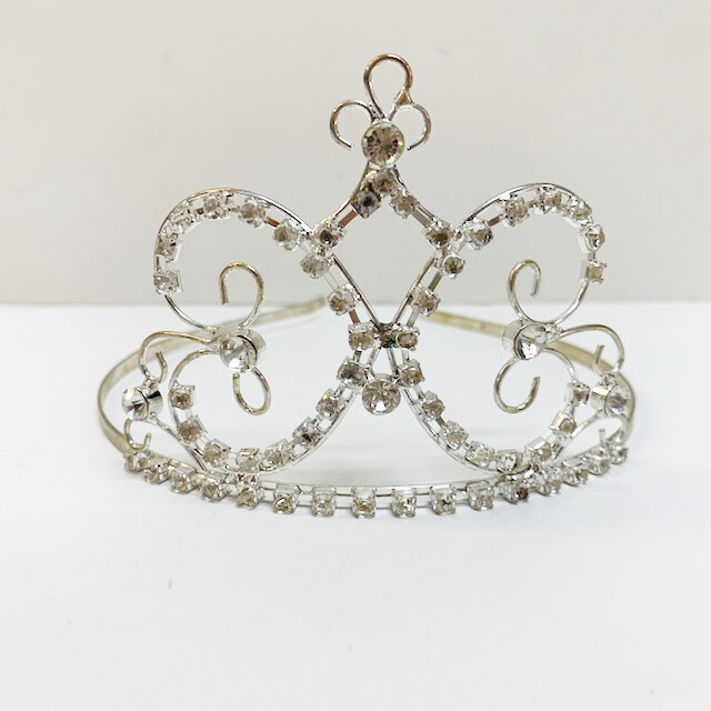 New Rhinestone Silver Metal Fancy Tiara Girl's Headpiece | eBay