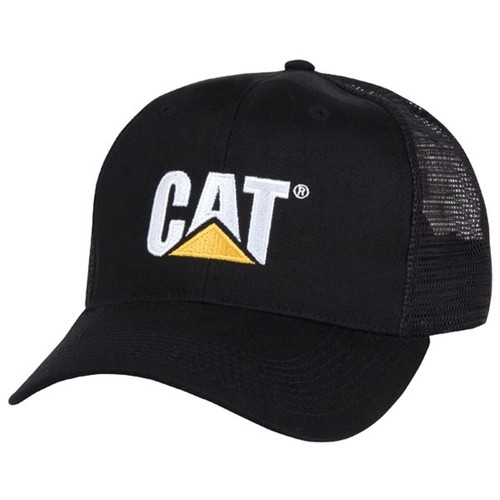 Black Caterpillar CAT Equipment Trucker Twill Diesel Cap Hat Cap ...