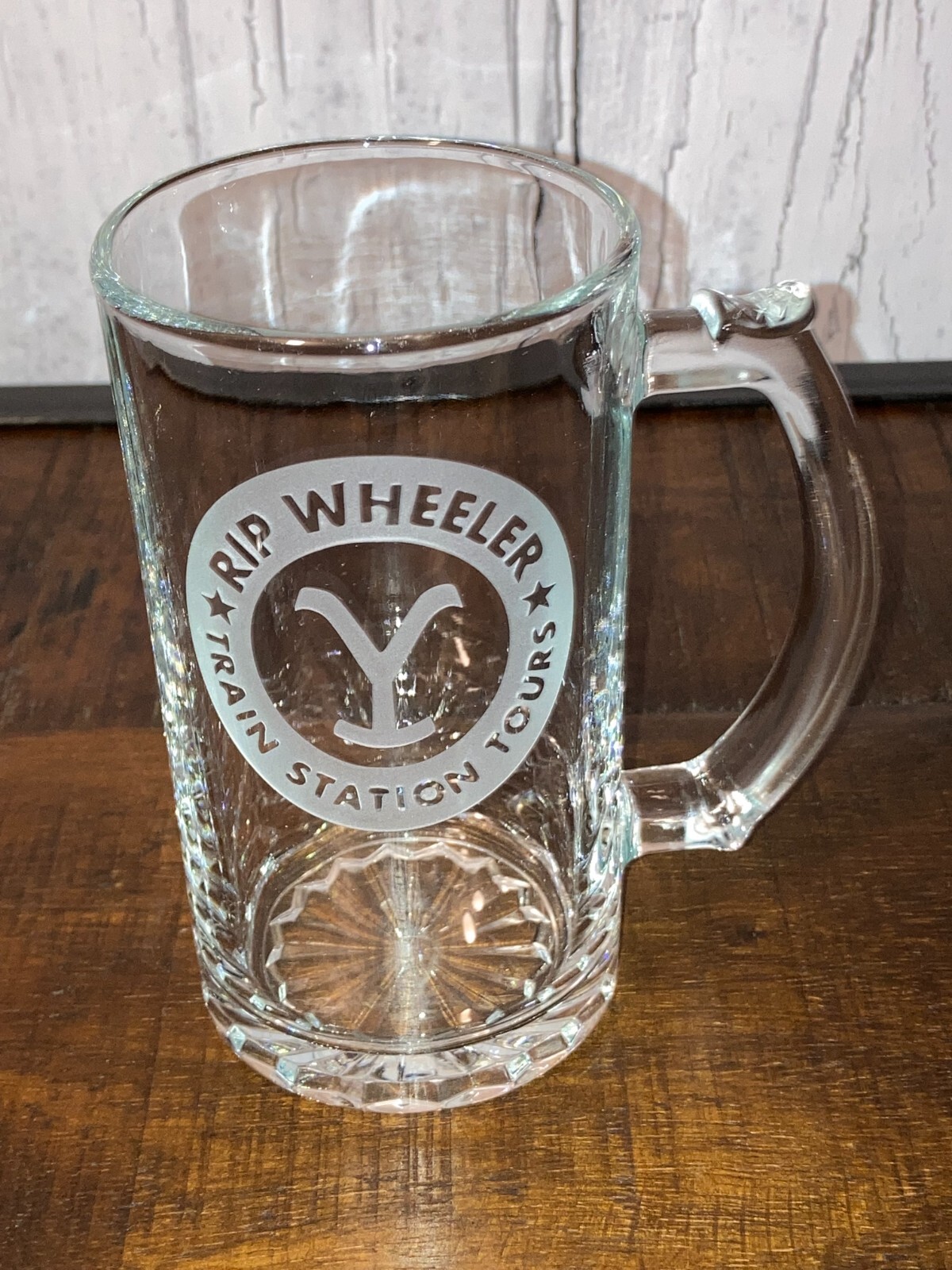 New Yellowstone Rip Wheeler Train Station Tours Engraved Whiskey Glass ...