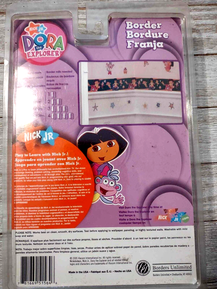 Nick Jr. Dora the Explorer Soccer Wall Border Peel & Stick 5 Yd. Roll ...