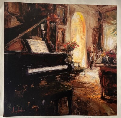 Stephen Shortridge Private Adagio Piano Music Vintage Art Embellished ...
