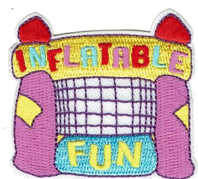 Girl Boy Cub INFLATABLE FUN Patches Crests Badges SCOUTS GUIDES jumping ...